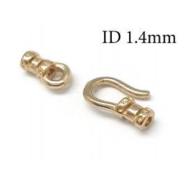 Brass Ends Hook and Eye Crimp End Caps ID 1.4mm