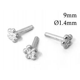 Brass Flower Rivet 9mm pin thickness 1.4mm