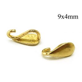 14K Solid Gold Pendant Bails 9x4mm with loop