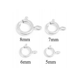 Sterling Silver Spring Ring Clasp with loop