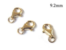 14K Solid Gold Trigger Claw Clasp 9.2mm with jump ring
