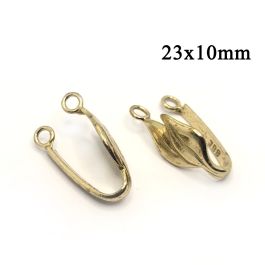 Brass Leaves Bail Donuts Stone holder 23x10mm with inside length 16mm