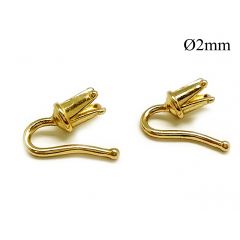 Hook Crimp End Caps - End caps & Cones - Findings & Components