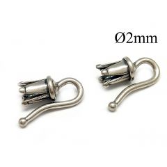 Hook Crimp End Caps - End caps & Cones - Findings & Components