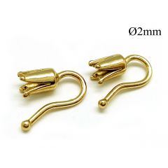 Hook Crimp End Caps - End caps & Cones - Findings & Components