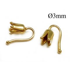 Hook Crimp End Caps - End caps & Cones - Findings & Components