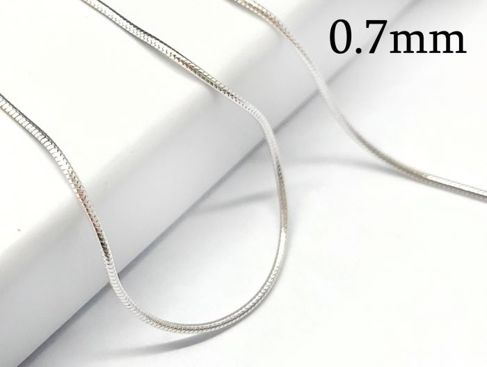 18 Inch 925 Sterling Silver Snake Chain Necklace Finished